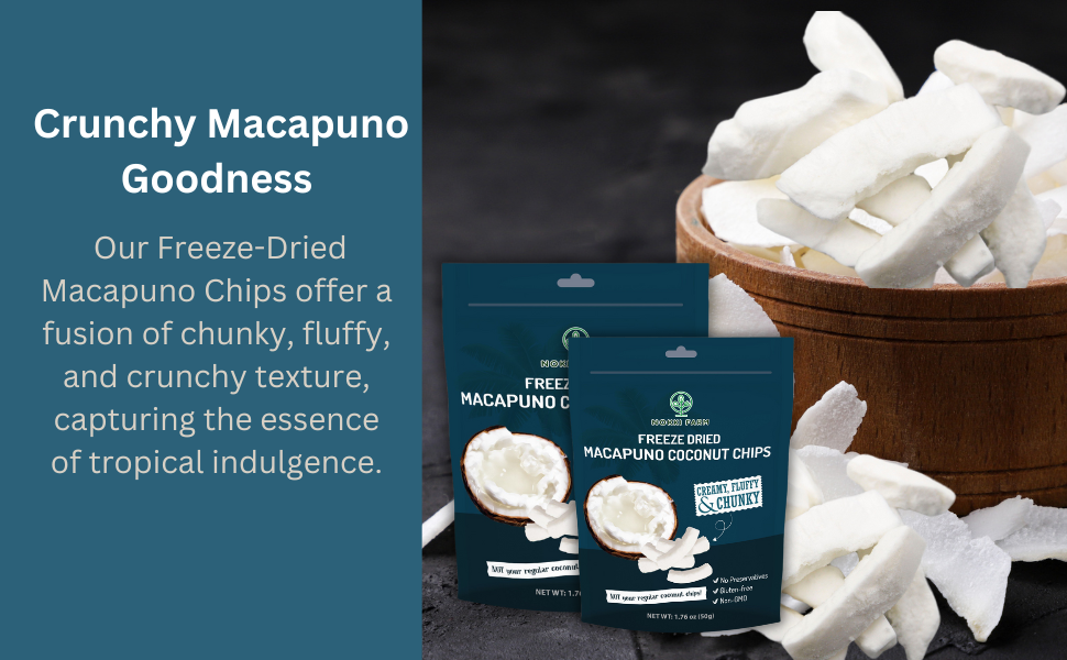 Freeze Dried Macapuno Coconut Chips – Nokki Farm